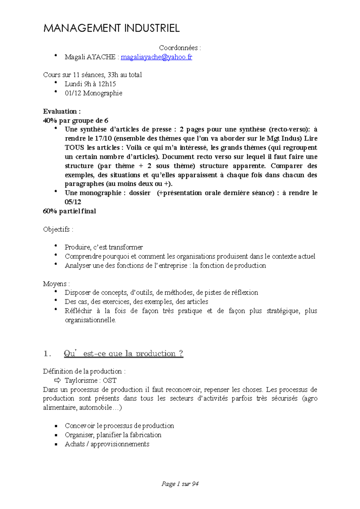 Cours Complet-Management-Industriel 2016 2 - MANAGEMENT INDUSTRIEL ...