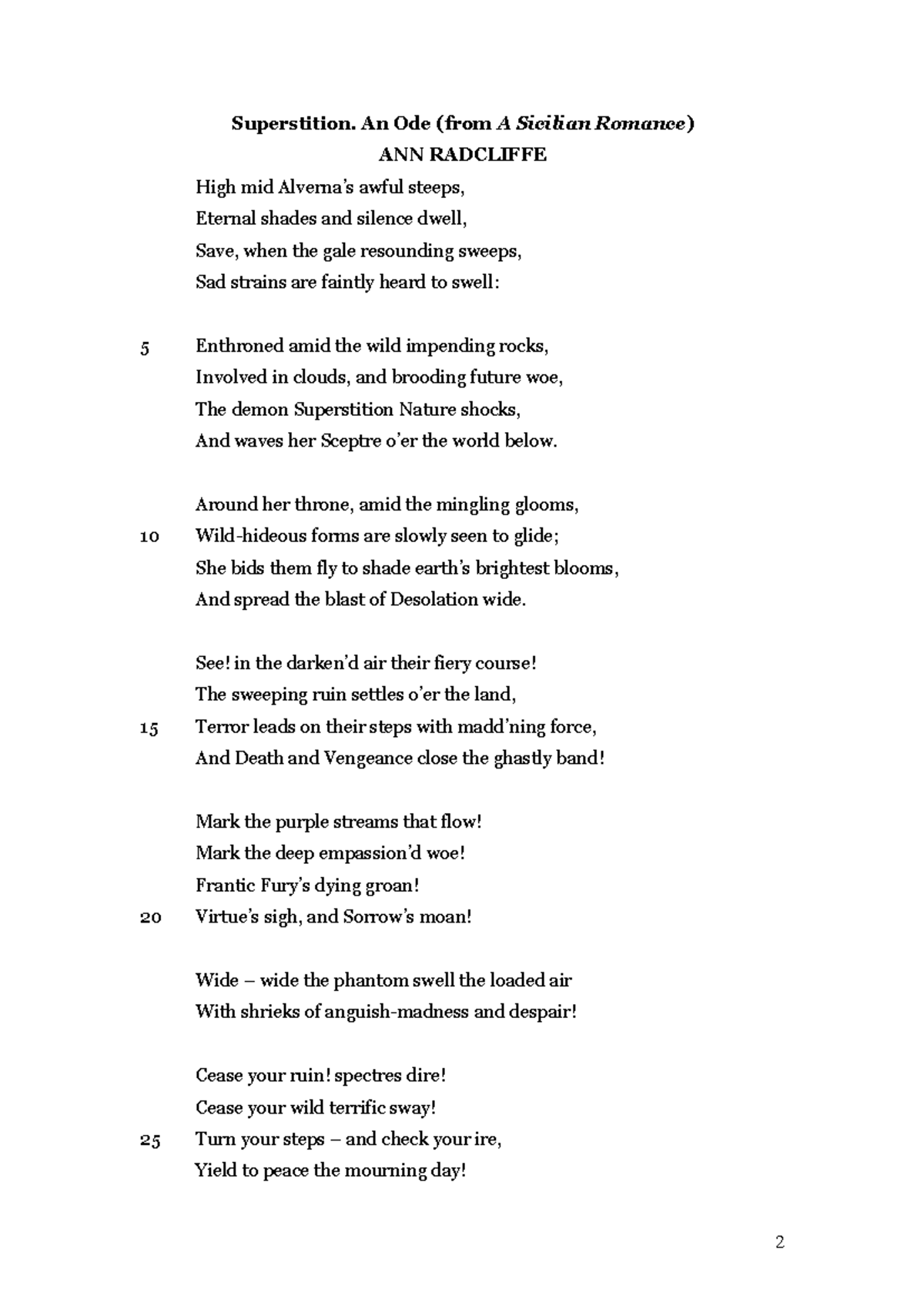Six Gothic Poems: Final Exam Notes (ENG 201) - Studocu