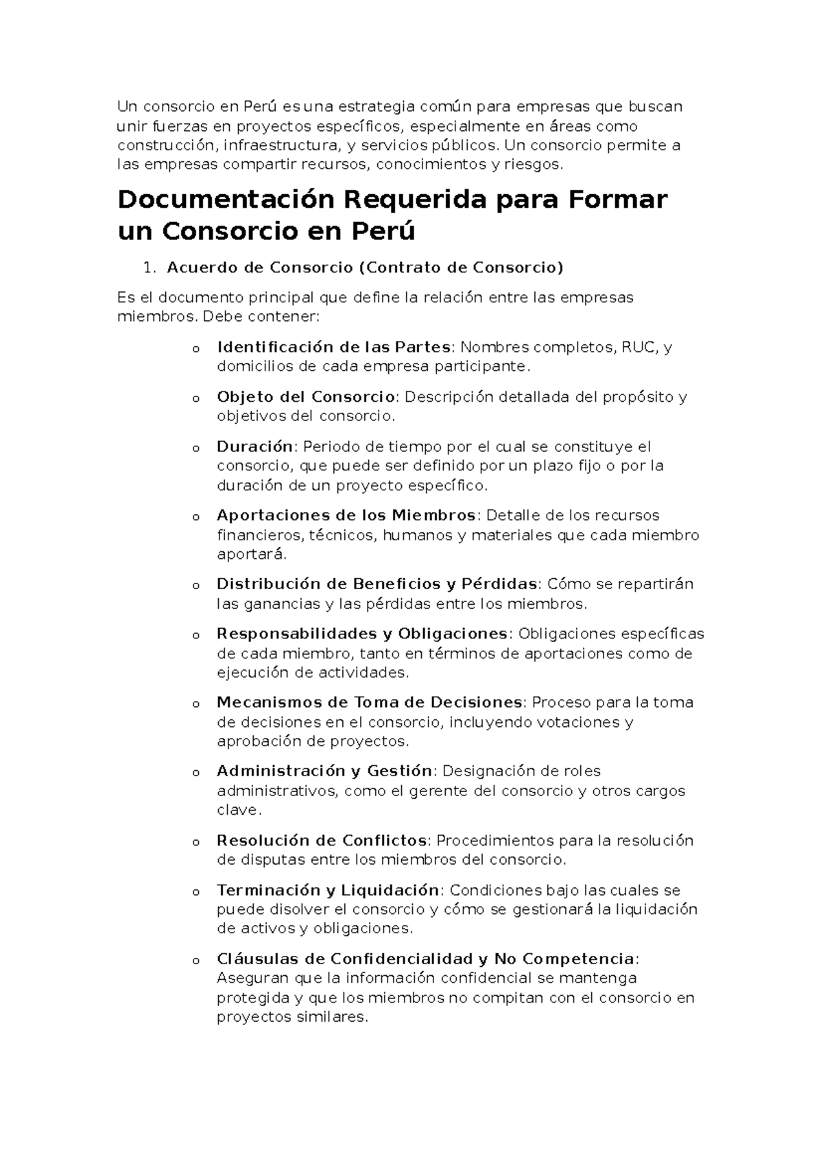 Informacion sobre consorcio - Un consorcio en Perú es una estrategia ...