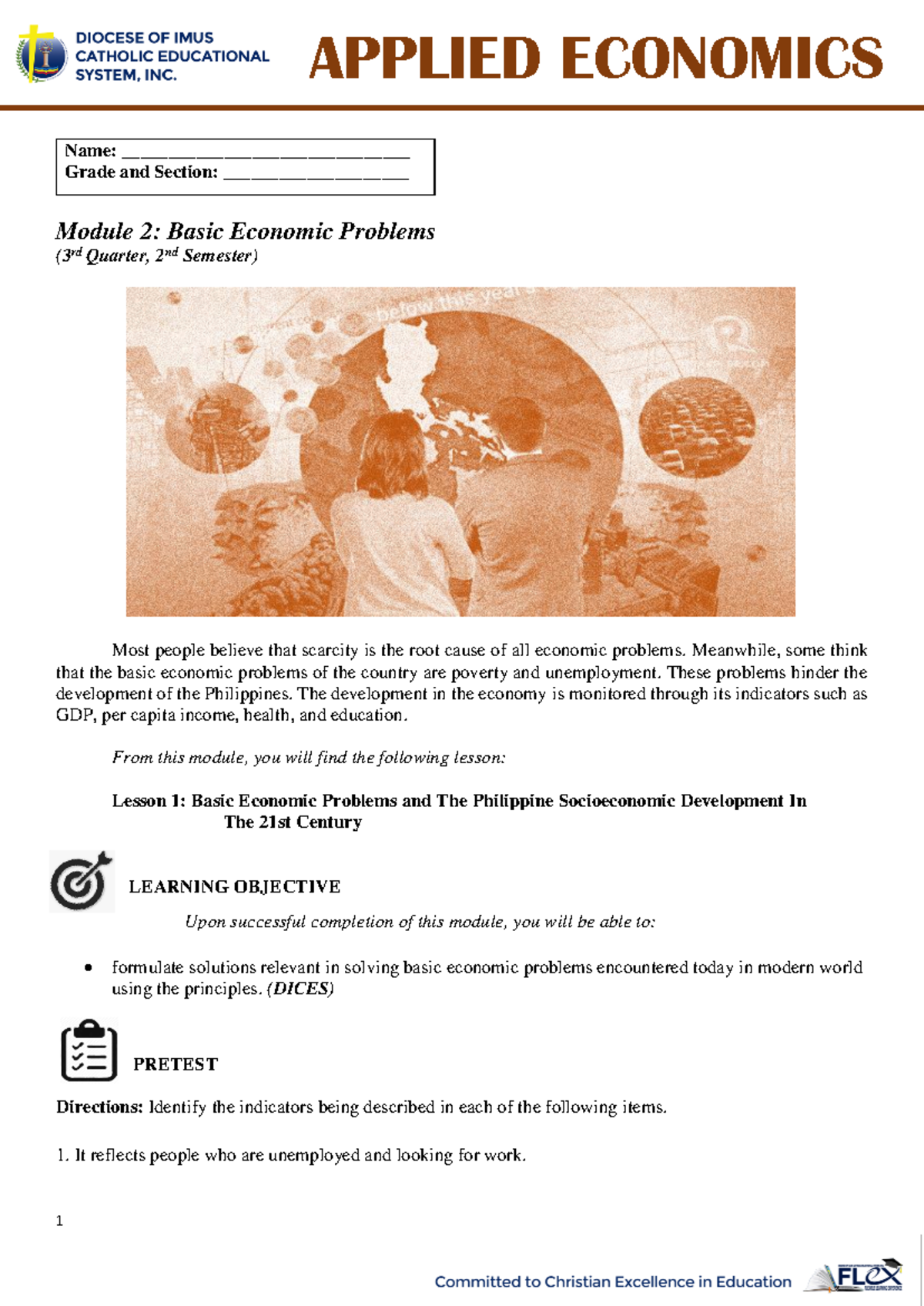 M2 - Applied Economics: Basic Economic Problems & Socioeconomic Dev ...
