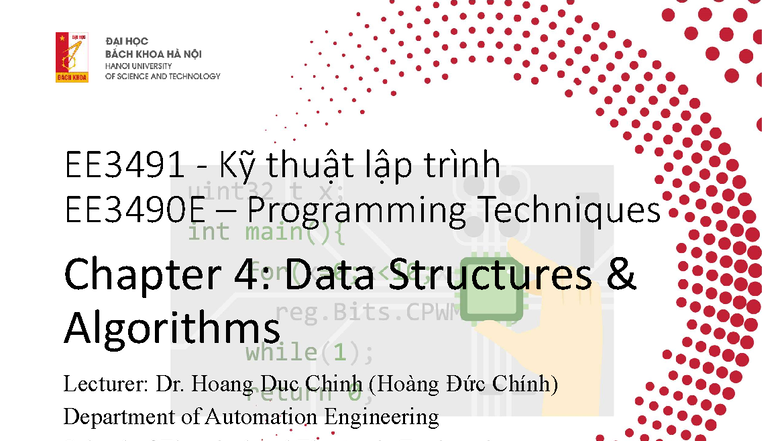 EE3491 Final Exam Chapter 4: Data Structures & Algorithms - Studocu