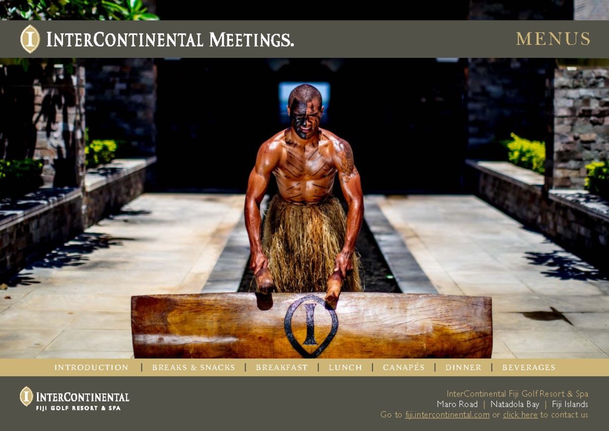 2017 Conference Compendium Menus Intercontinental - InterContinental ...