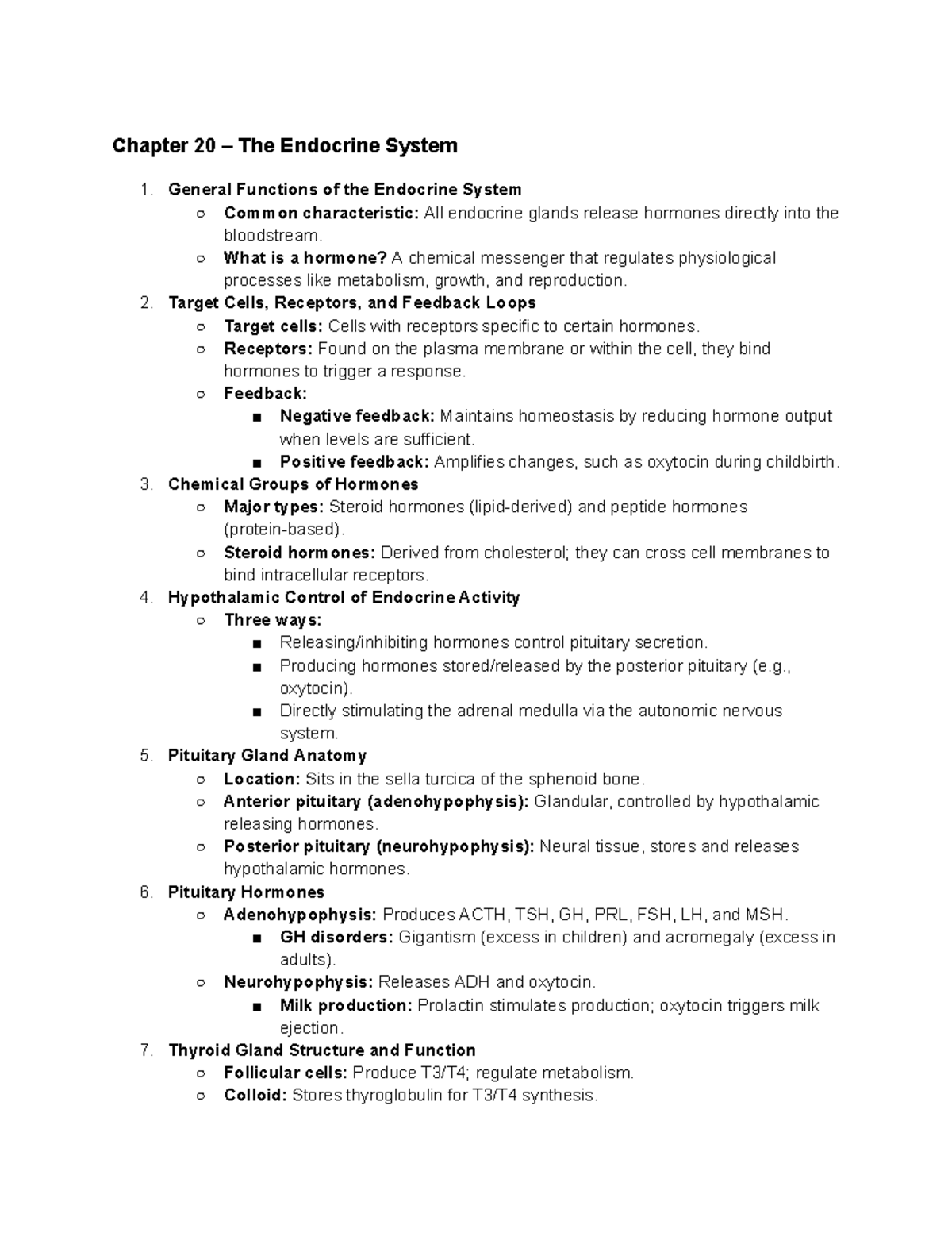 Overview of Endocrine, Lymphatic, & Respiratory Systems (Bio 101) - Studocu