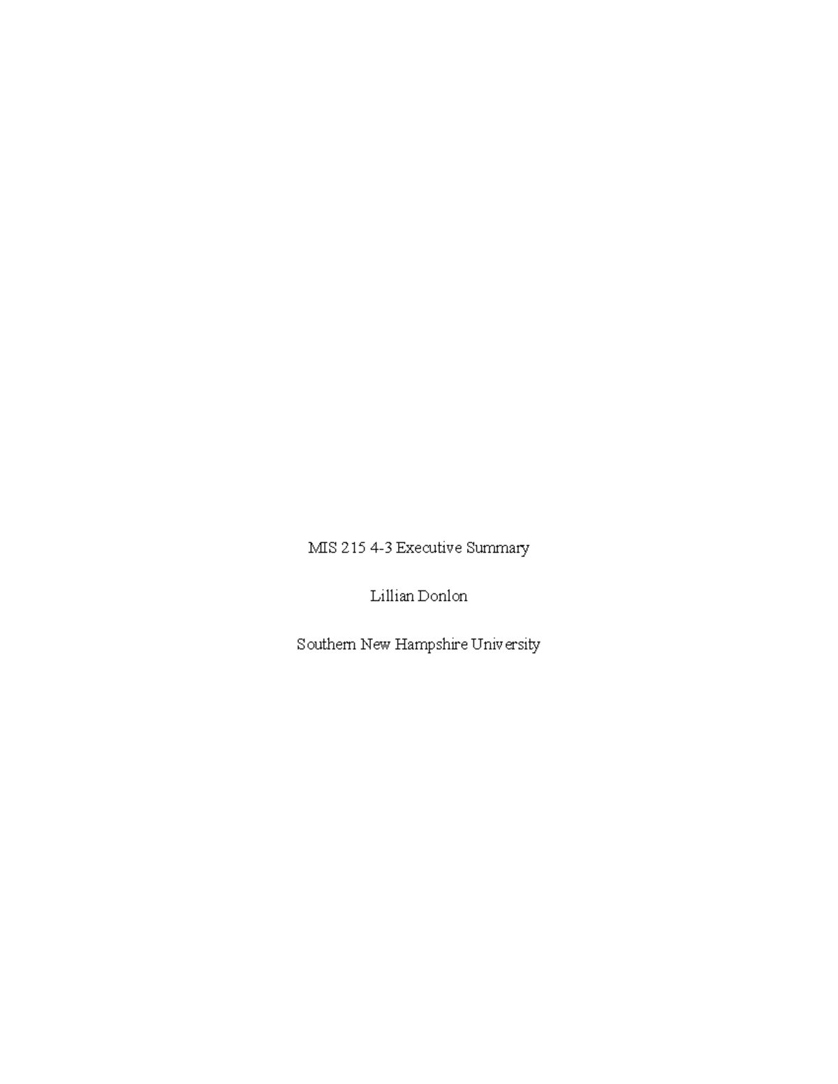 MIS 215: 4-3 Executive Summary on Sales Data and CRM Integration - Studocu