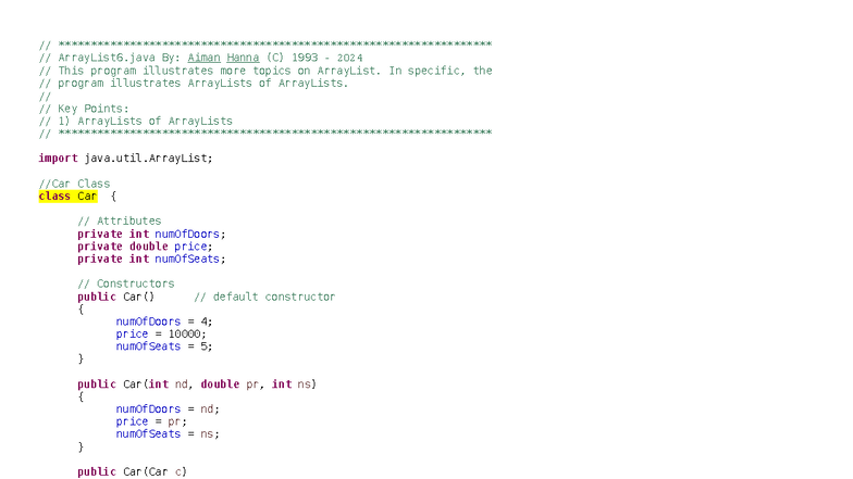 ArrayList6.java: Notes on ArrayLists of ArrayLists - Studocu