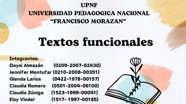 UPNF - Infografía sobre Textos Funcionales y su Importancia - Studocu