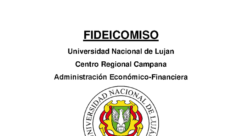 Monografía sobre Fideicomiso en Argentina - 199727 - Studocu