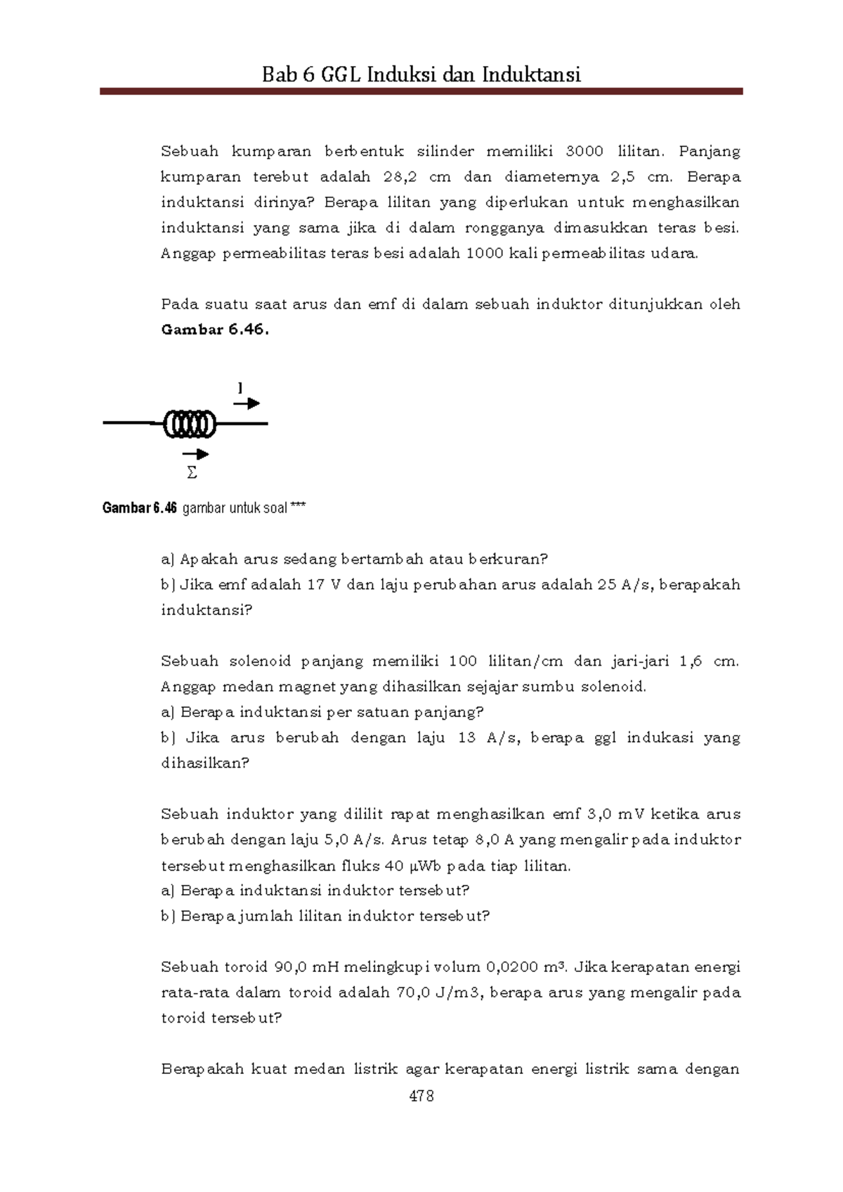 GGL Induksi & Induktansi - Fisika Dasar 164 | Bab 6 Kuis - Studocu