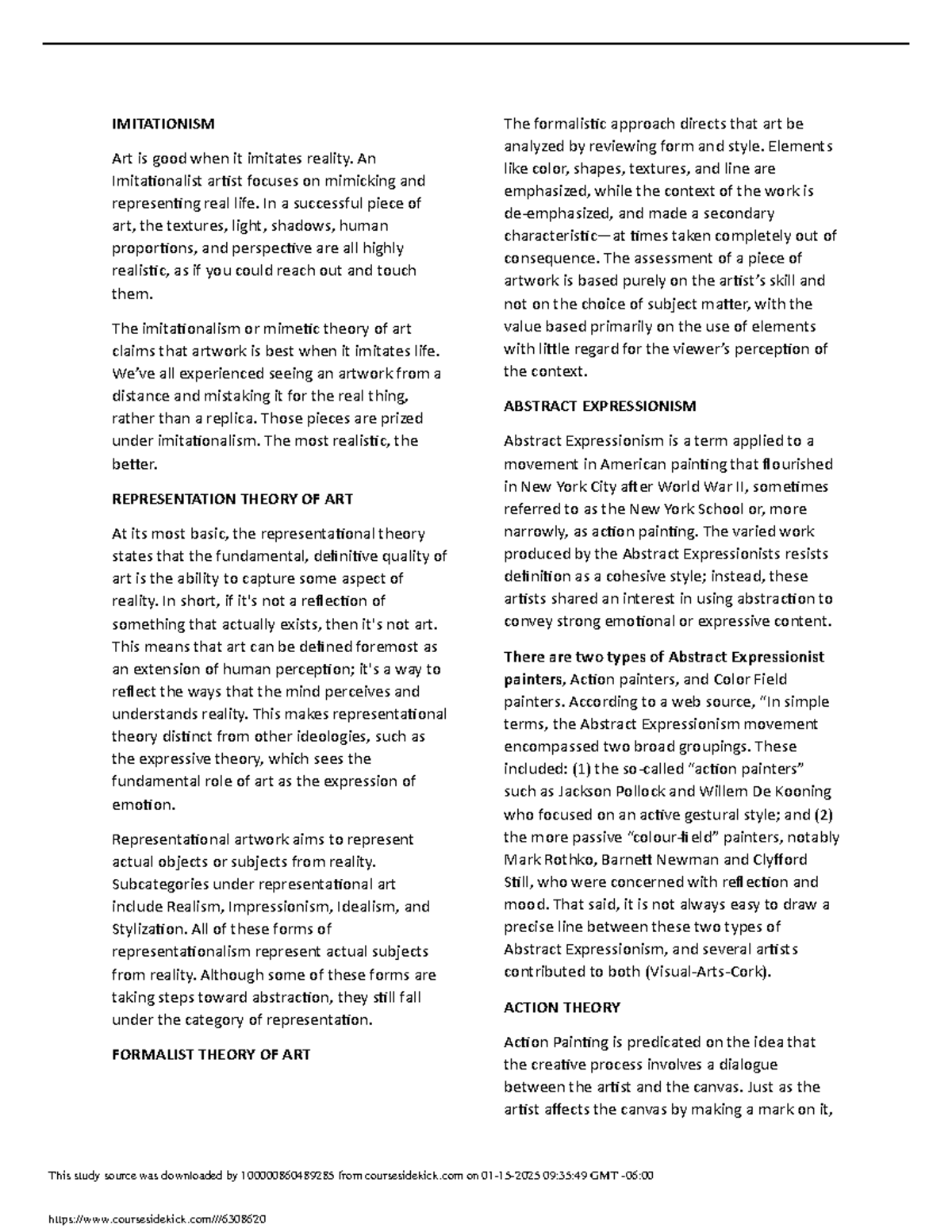 M4 Theories OF ART Criticism - IMITATIONISM Art is good when it ...