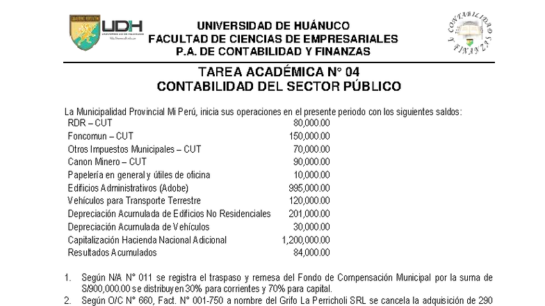 TA4 CSP 2025-2 GB - Práctica de Contabilidad del Sector Público - Studocu