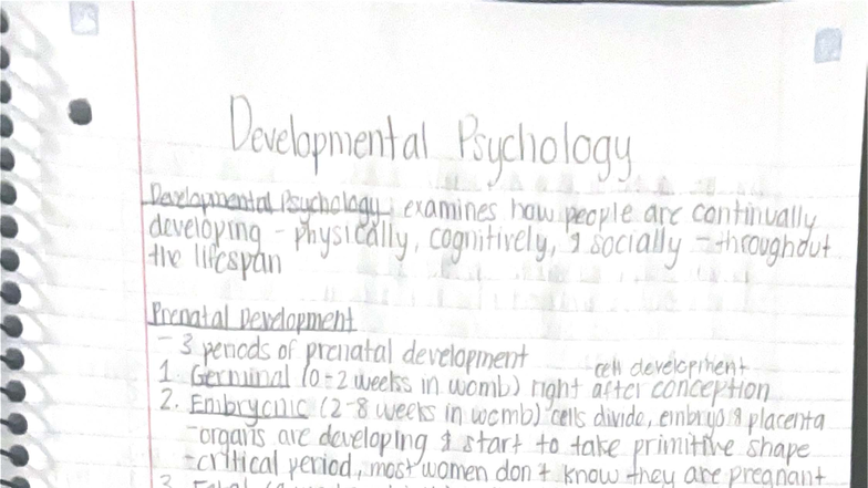Developmental Psychology (PSY 101) - Lifespan Development Overview ...