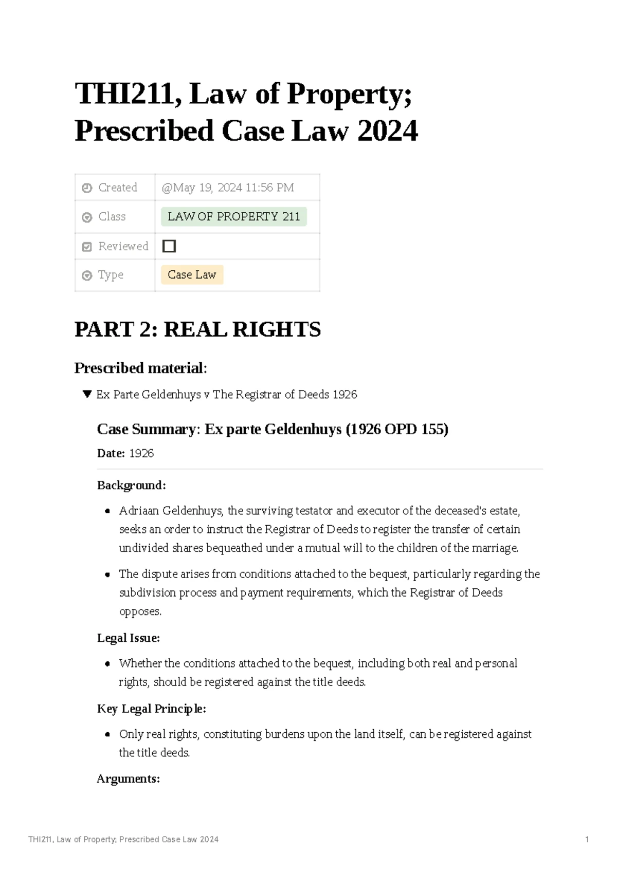 Le Roux v Dey 2011 - Del201 - Le Roux v Dey 2011 3 SA 274 CC 1 Le Roux ...