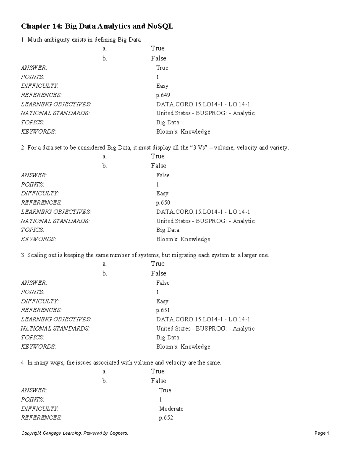 Chapter 14: Big Data Analytics & NoSQL Overview and Key Concepts - Studocu