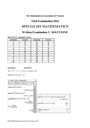 Specialist Maths formula sheet - SPECIALIST MATHEMATICS Written ...
