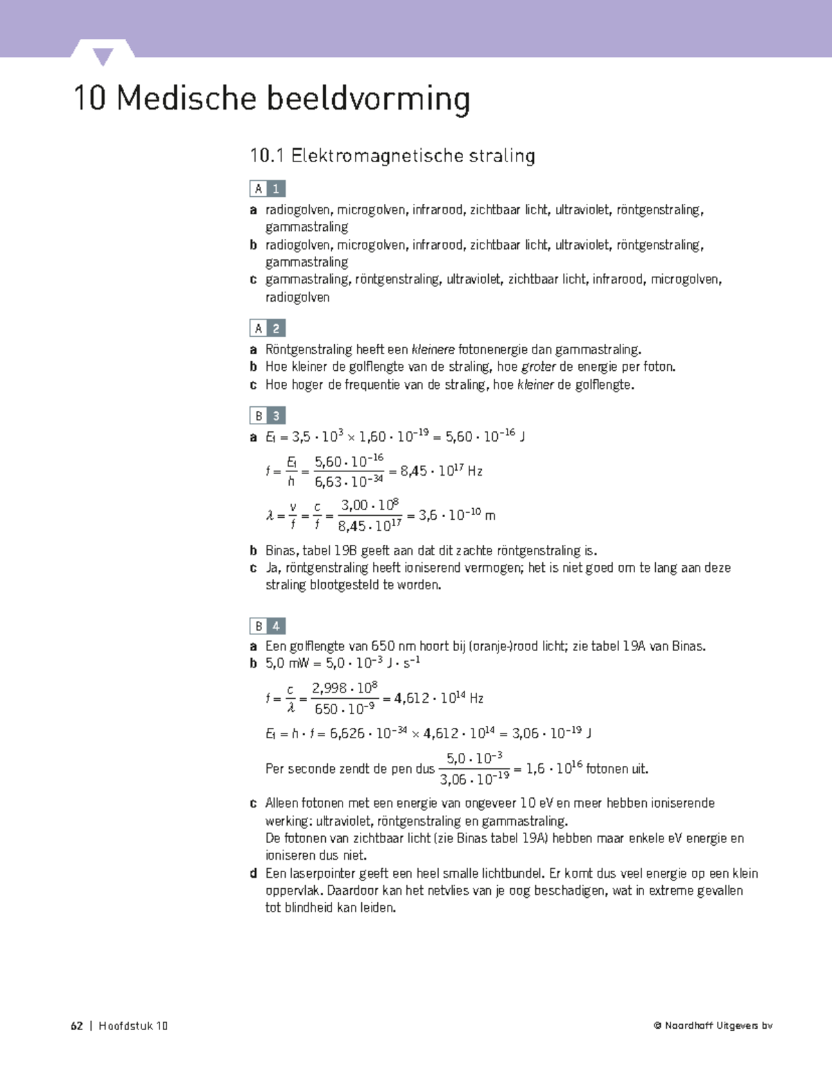 Natuurkunde 5.1.5v H10: Elektromagnetische Straling en Medische ...
