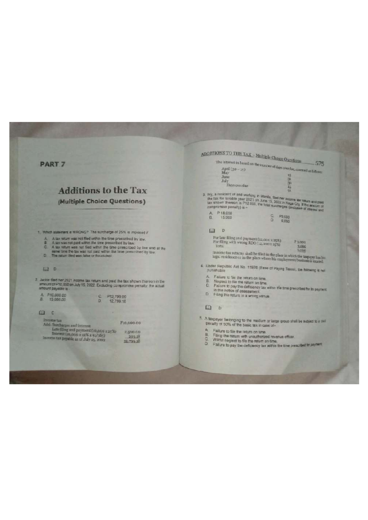 CPA REVIEWER IN TAXATION: Additions to the Multiple Choice Questions ...
