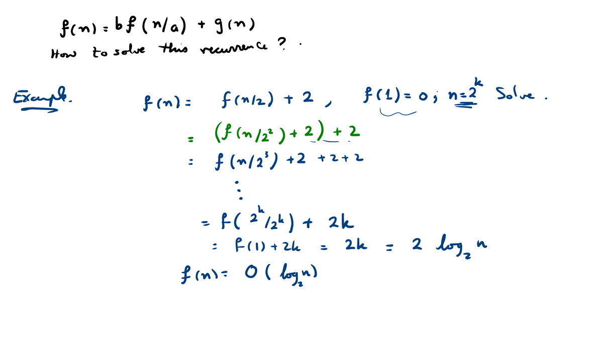 W12-1 Lecture Notes: Solving Recurrences and Power Series - Studocu