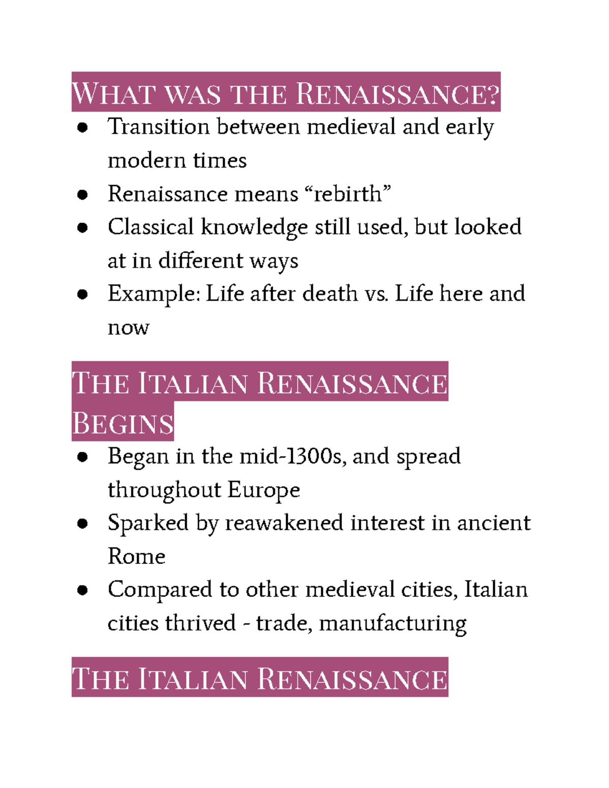 Renaissance Overview: Key Elements and Major Figures - What was the ...