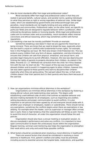 [Solved] Guide Questions for your reflection Wholeyellow paper 1What ...