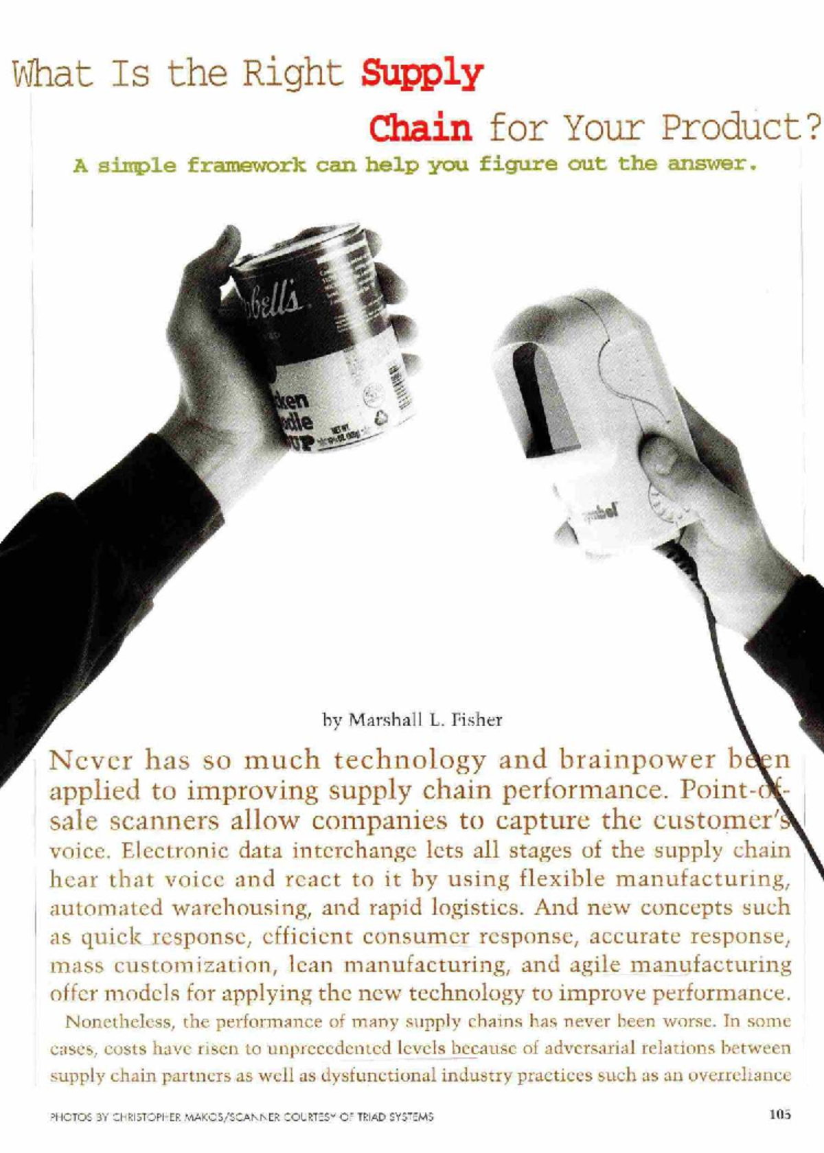 Effective Supply Chains: Matching Products with Demand Strategies (HBR ...