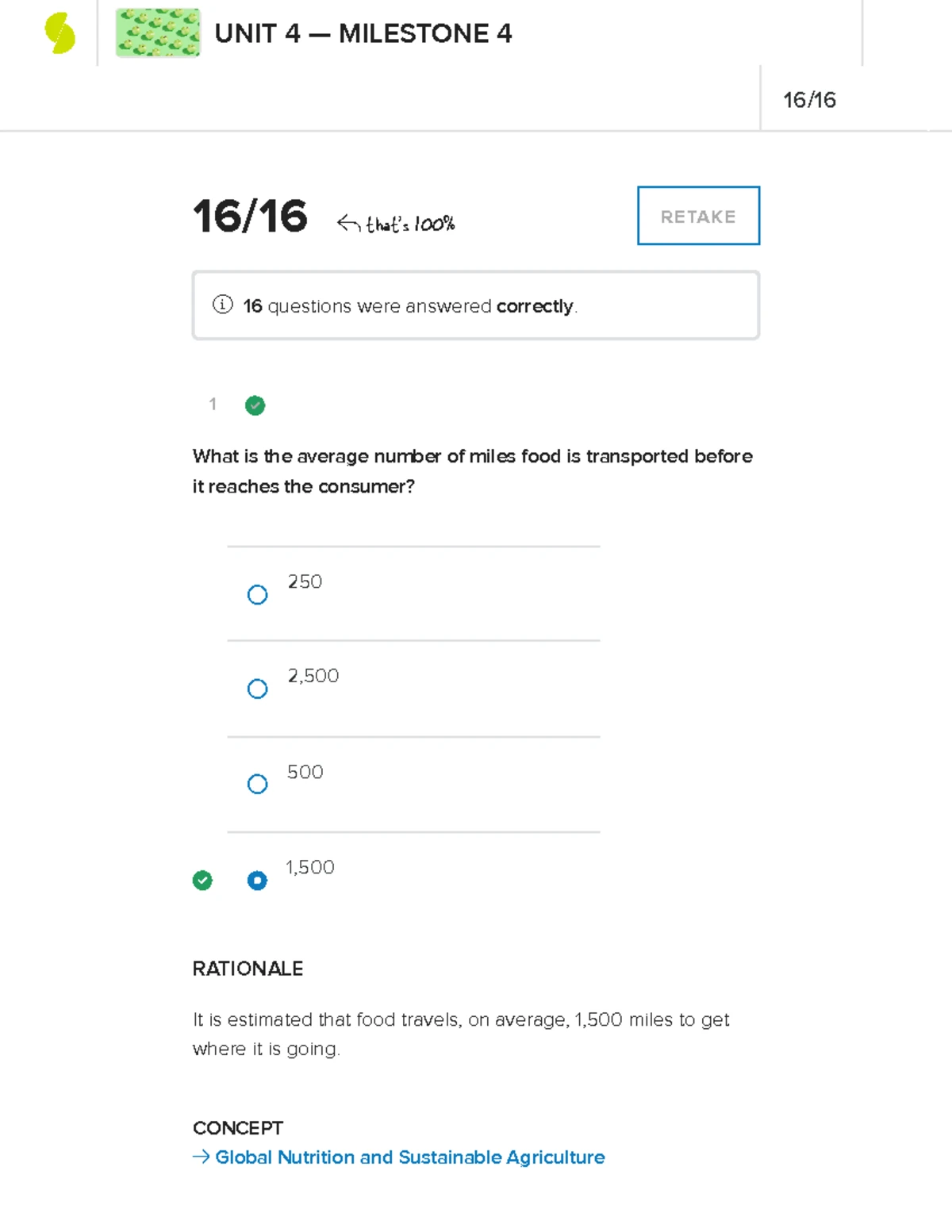 Introduction to Nutrition Milestone 1 Study Guide - Studocu
