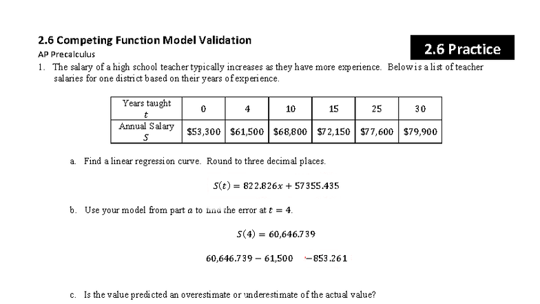 2 6 Competing Function Model Validation Ap Precalculus Practice Studocu
