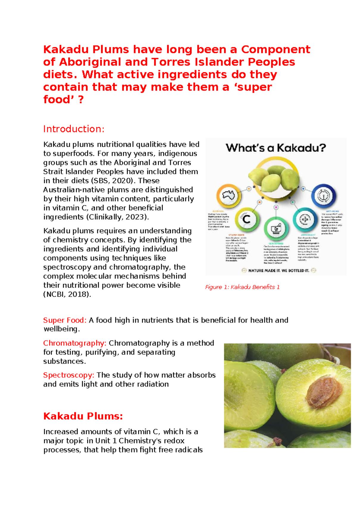 Kakadu Plums: Nutritional Chemistry & Cultural Significance - Research ...