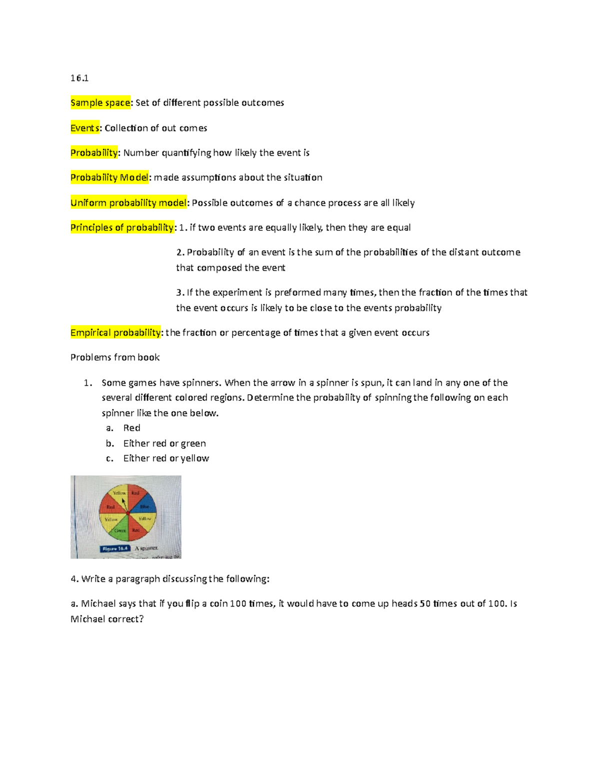 Chapter 16 Math 176 - Summary Mathematics for Elementary Teachers with ...