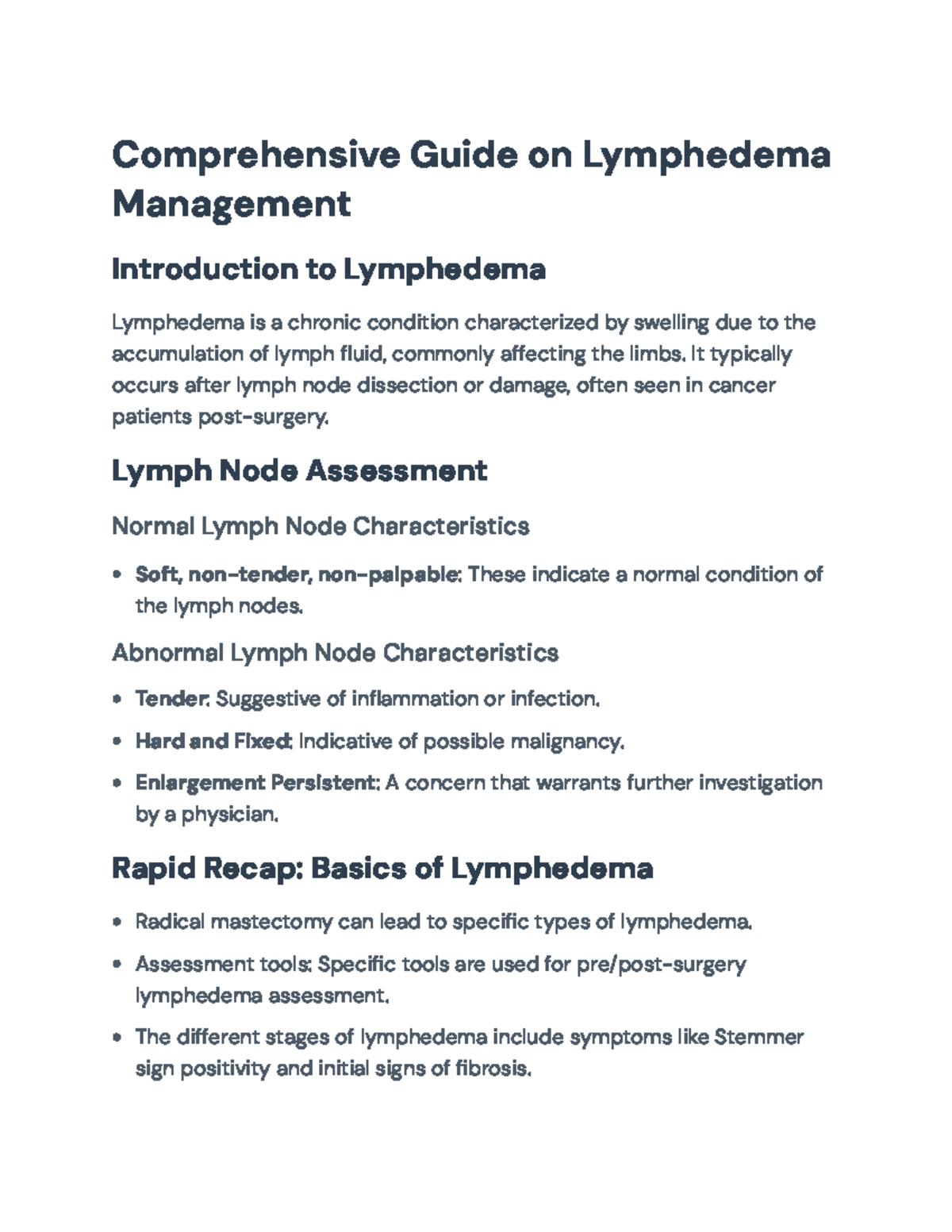 Comprehensive Lymphedema Management Guide for Medical Professionals ...