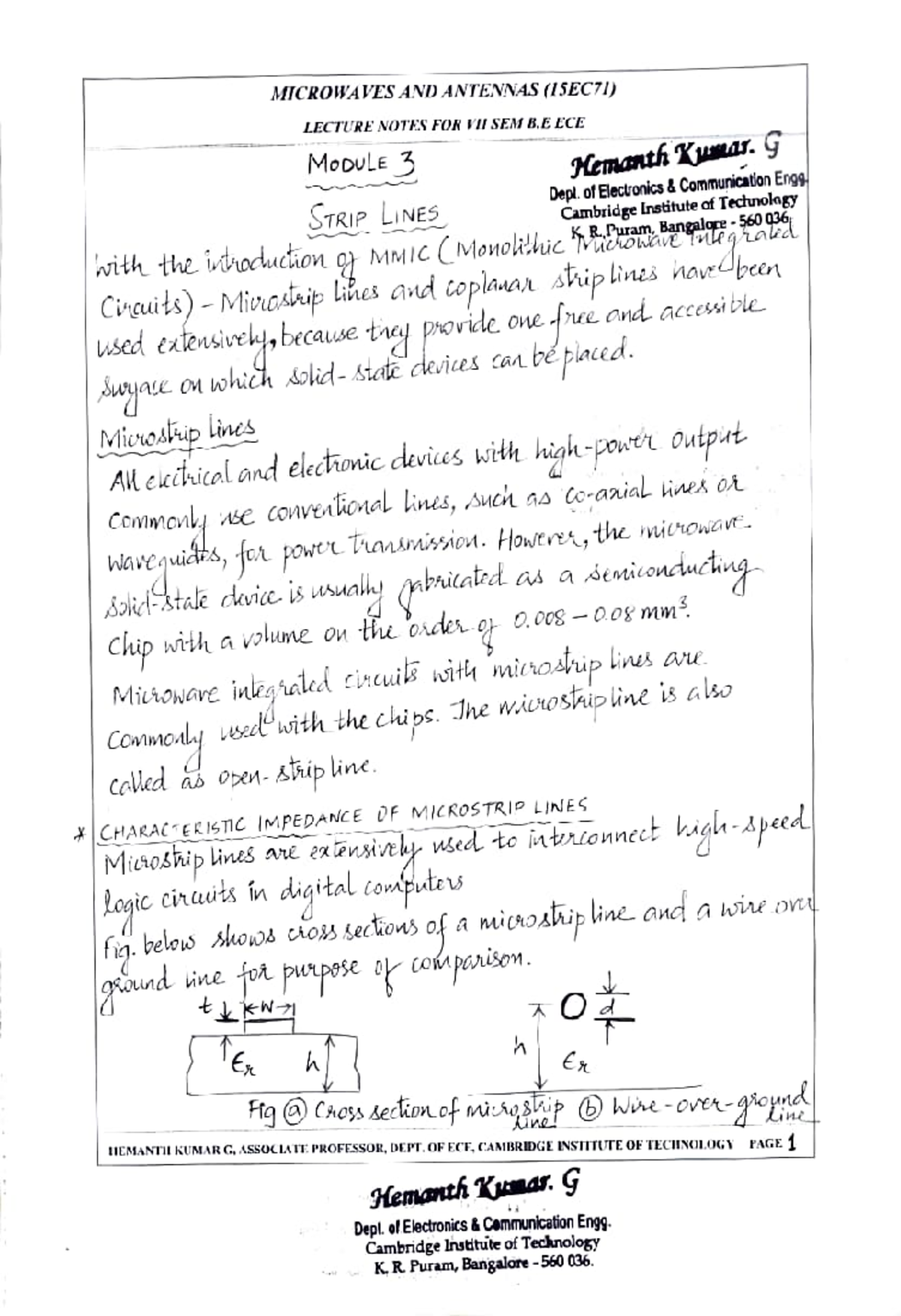Module 3 Lecture Notes on Microwaves and Strip Lines (15EC71) - Studocu