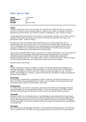 Hannah Bervoets' "Alles wat er was" - Een Analyse en Samenvatting ...