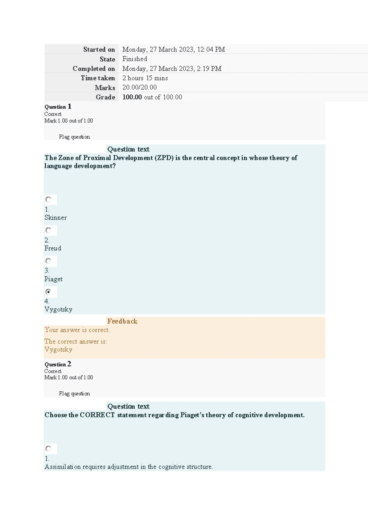PED3701 A5 - Assignment 5 2023 - Assignment 5 (QUIZ) - PED - Semester 1 / Unique No.: Due date ...