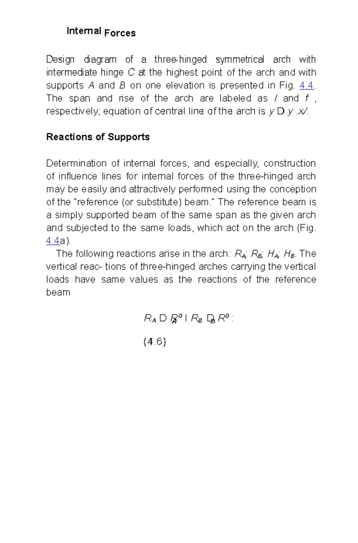 Internal Forces - Internal Forces Design diagram of a three-hinged ...