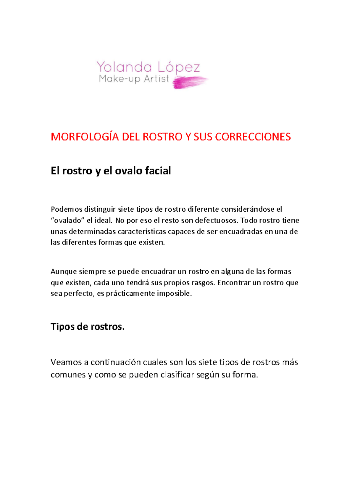 Morfología del Rostro y Correcciones - Guía Completa PDF - Studocu