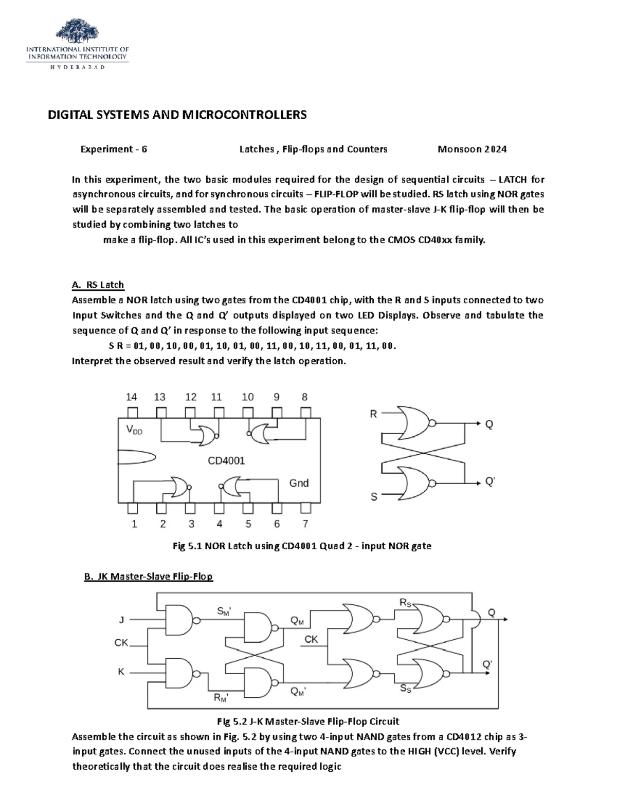 Lab Experiment 6: Latches, Flip-Flops, and Counters in Tinkercad - Studocu