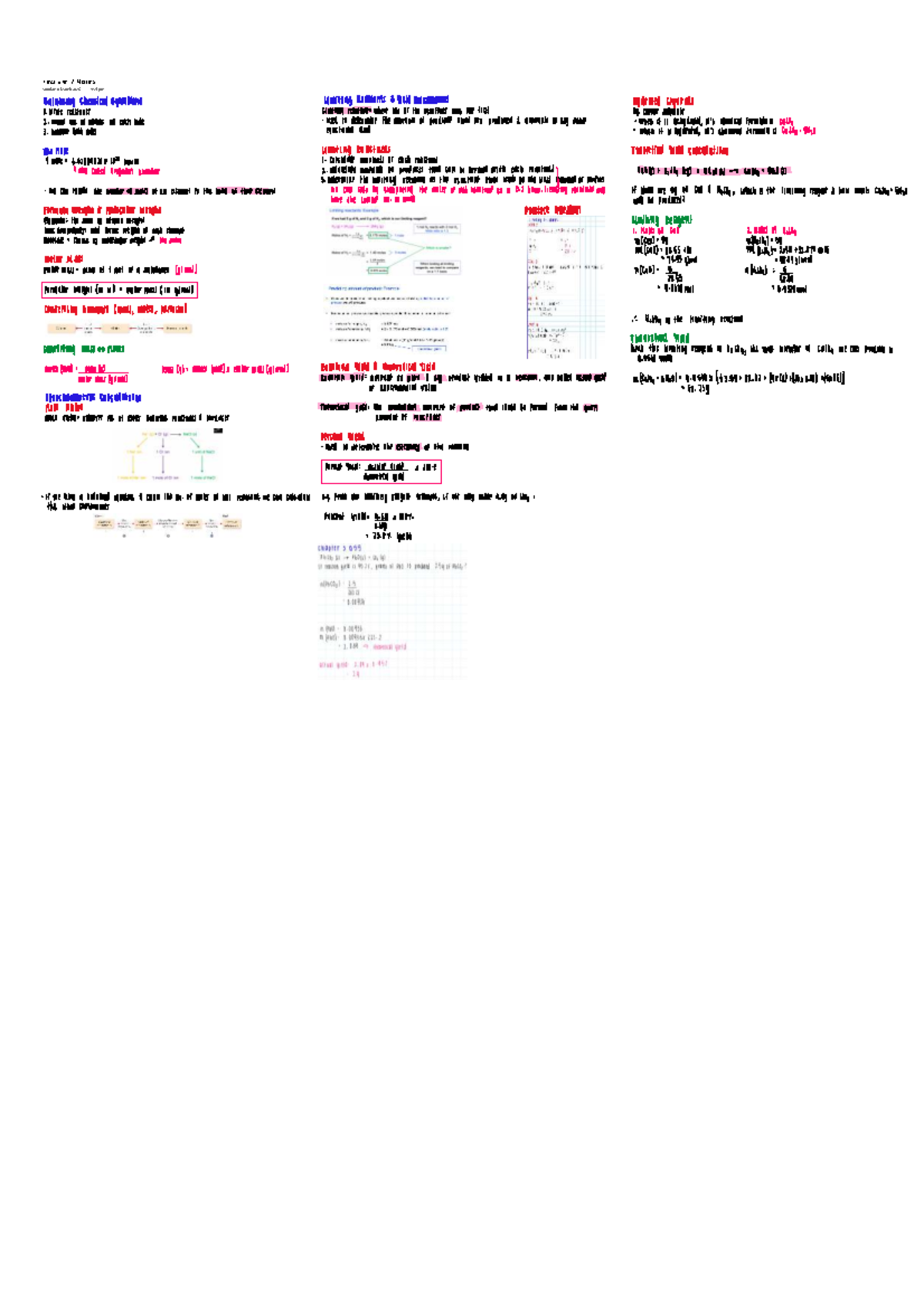 Lecture 2 Notes: Balancing Chemical Equations & Stoichiometry - Studocu