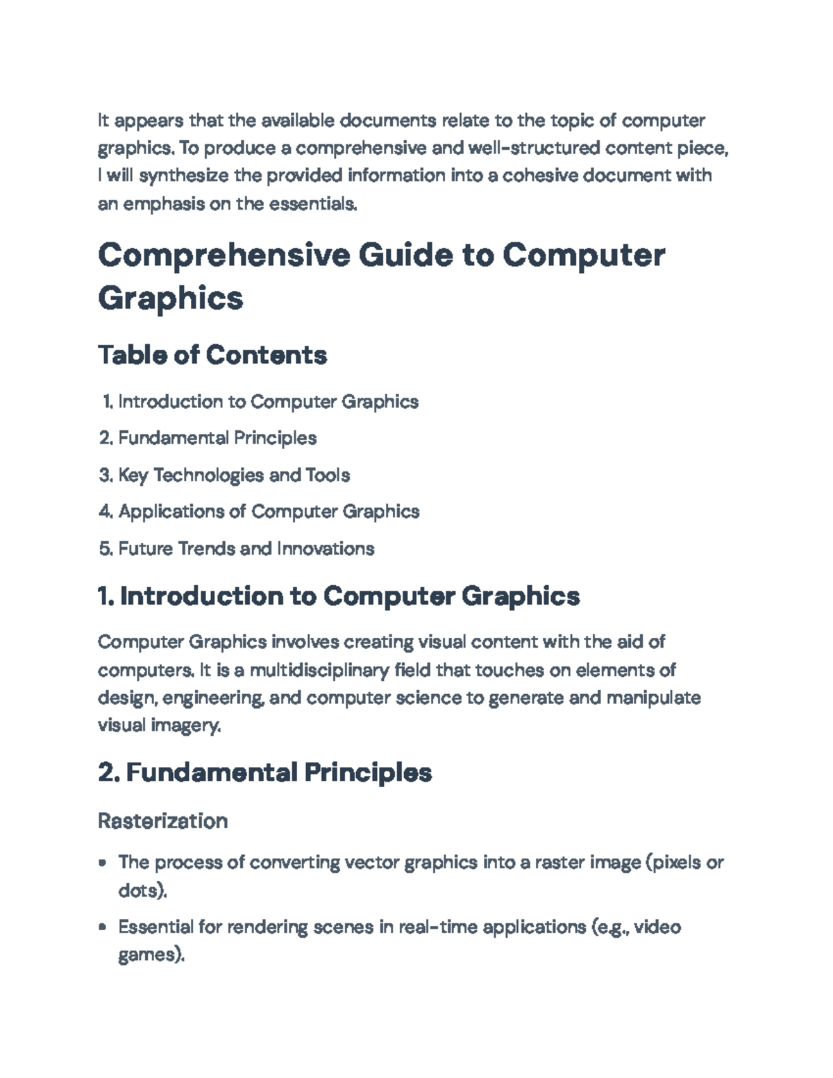 Comprehensive Guide to Computer Graphics Overview and Trends - It ...