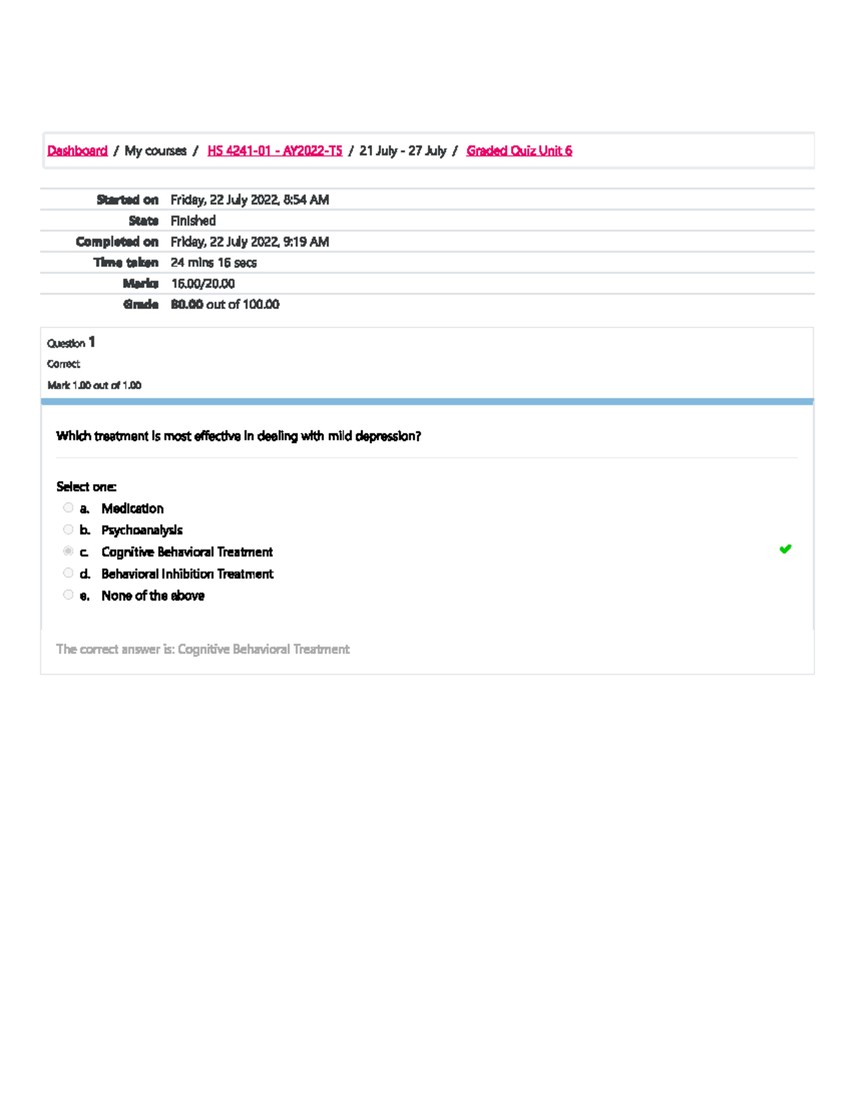 Graded Quiz 6 - Information for Unit 6 test - Dashboard My courses HS ...