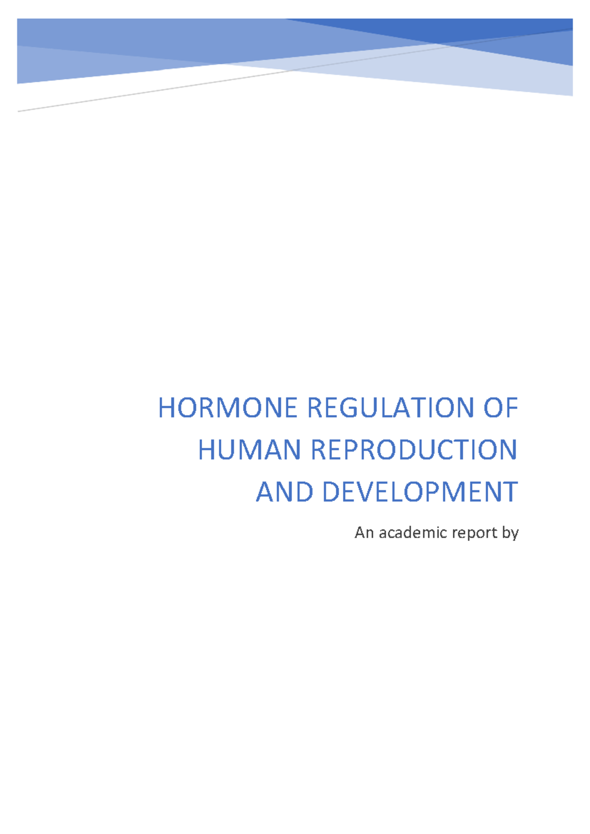 Midwifery HE Access Course 2024-2025 - Unit 15 - Hormone Roles in ...