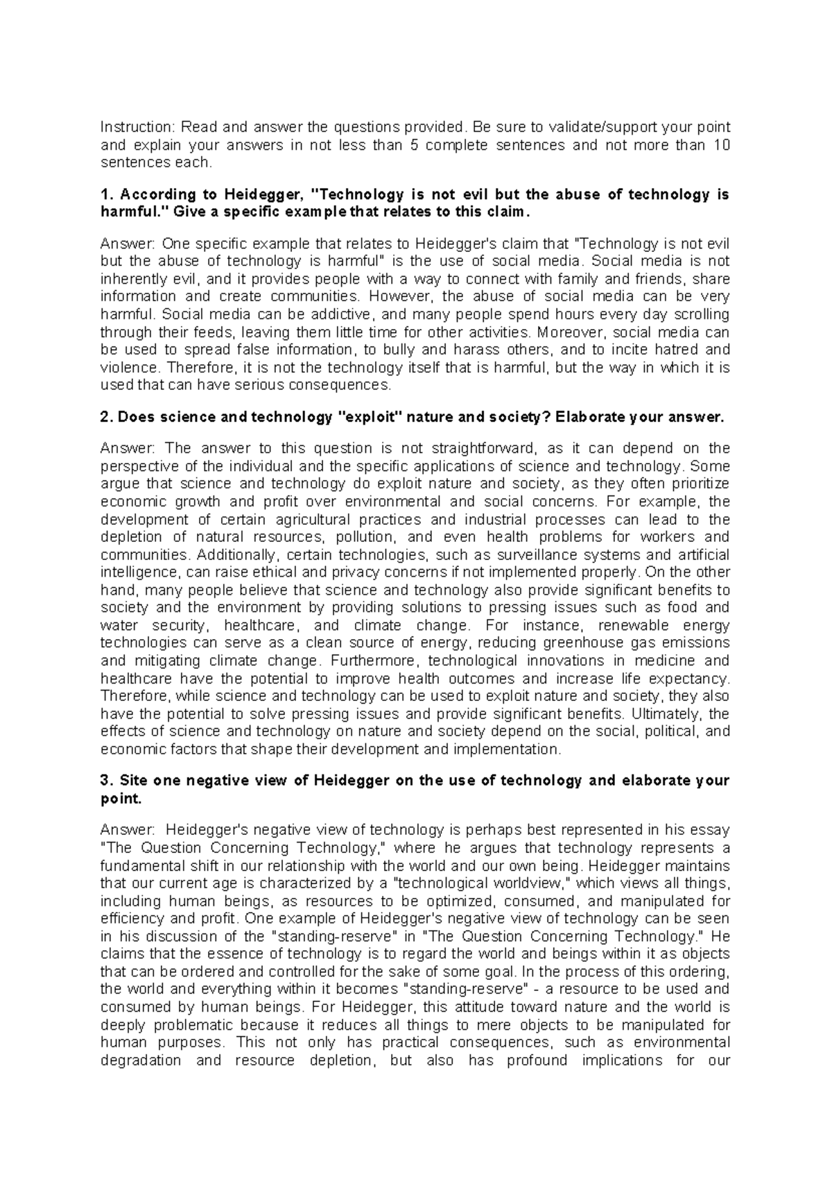 "PHIL101: Understanding Heidegger's Views on Technology and Society ...