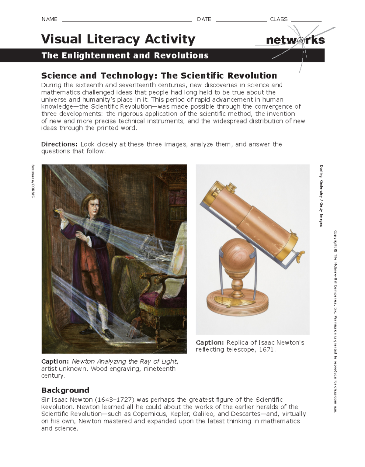 14. Enlightenment & Revolutions Visual Literacy Activity - Studocu