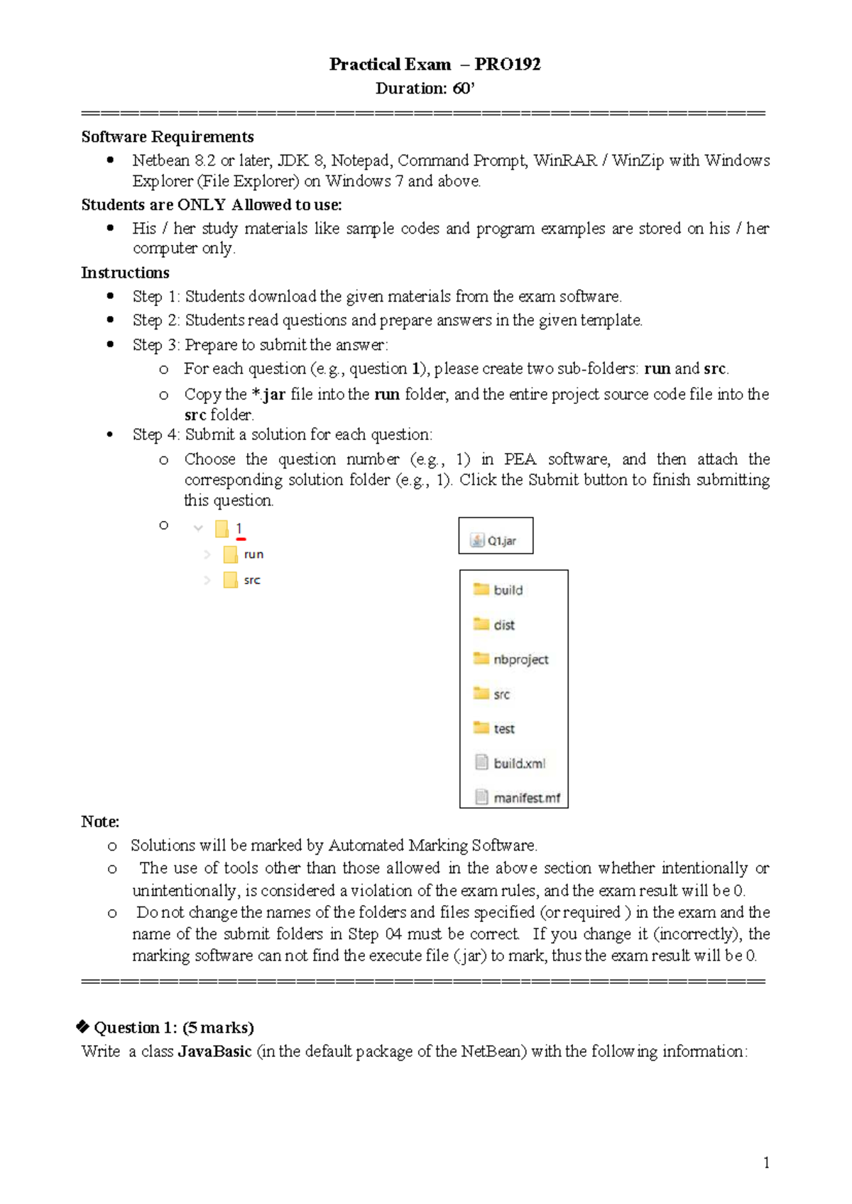 Practical Exam Guidelines for PRO192: Software Requirements - Studocu