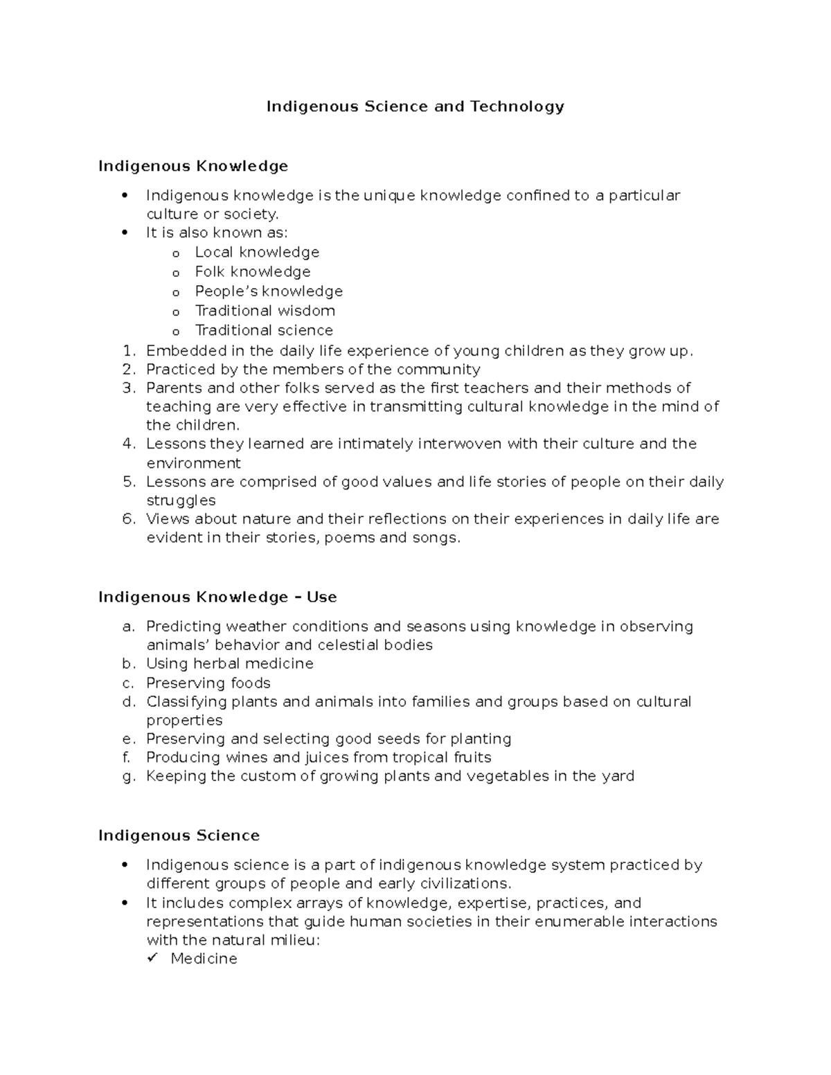 STS PPT 5: Exploring Indigenous Science and Technology Principles - Studocu