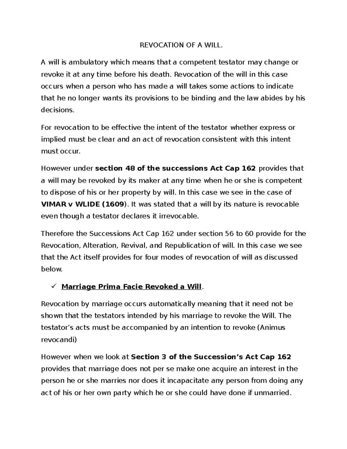 Revocation of a Will: Key Notes on Legal Provisions (Succession Act ...