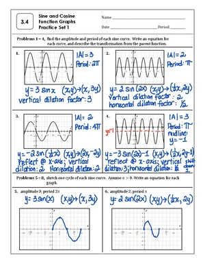 AP Precalculus: Topic 3.2 - Worksheet A: Sine, Cosine, and Tangent ...
