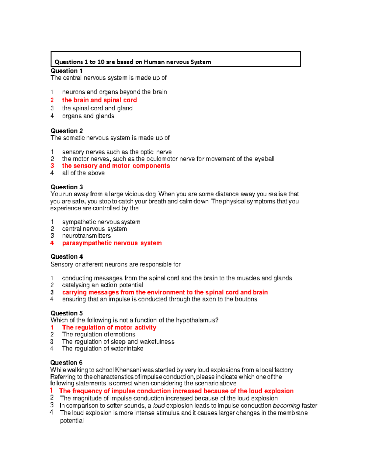 PYC1501 Exam Prep: Central Nervous System & Consciousness Study Guide ...