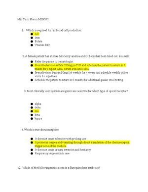 MSN570 Week 1 Study Guide - Module 1 Outline BASIC CELL FUNCTION ...