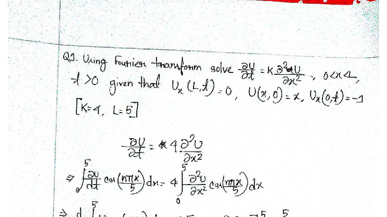 Math Assignment 103: Fourier Transform and Linear Differential Equations - Studocu