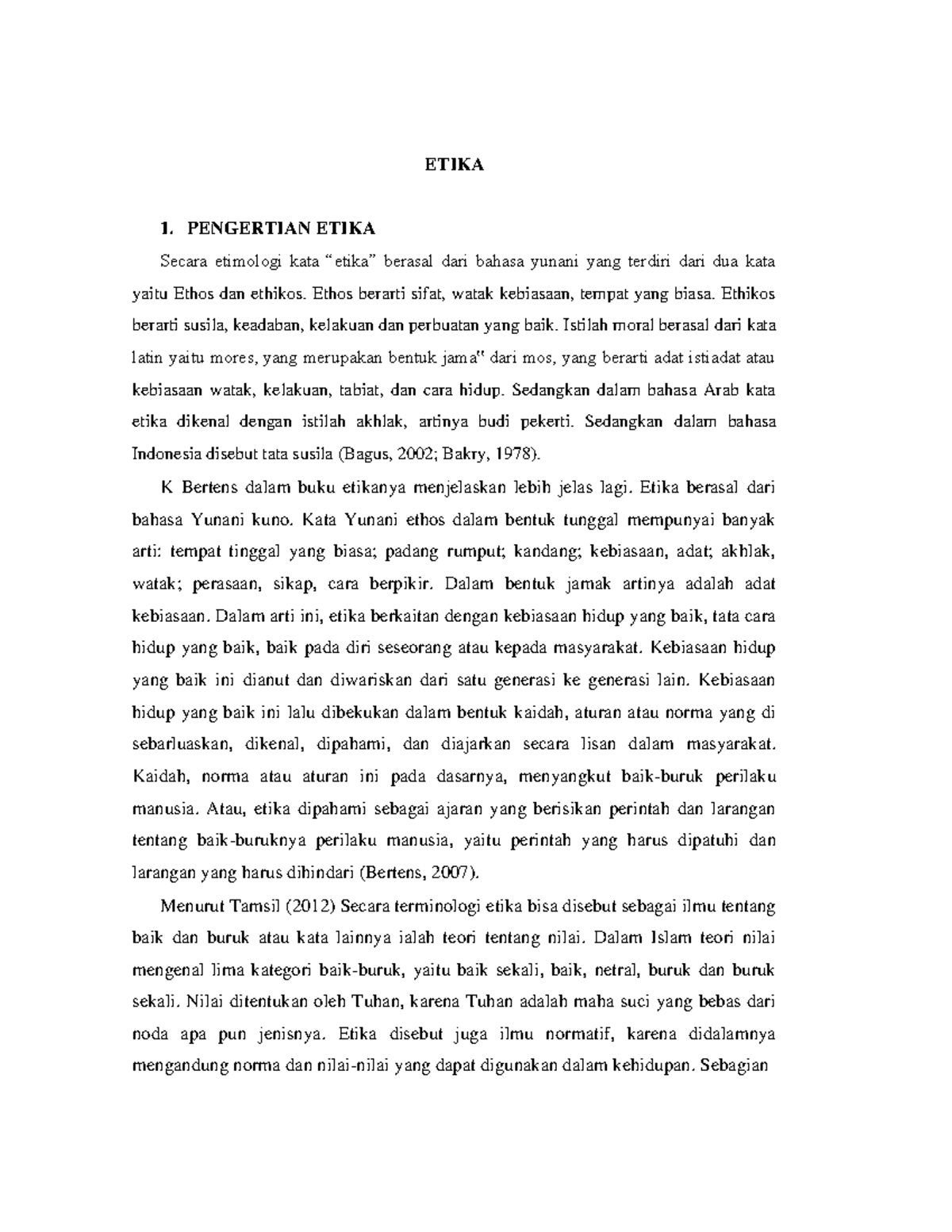 Pengertian dan Jenis Etika dalam Filsafat (ETI101) - Studocu