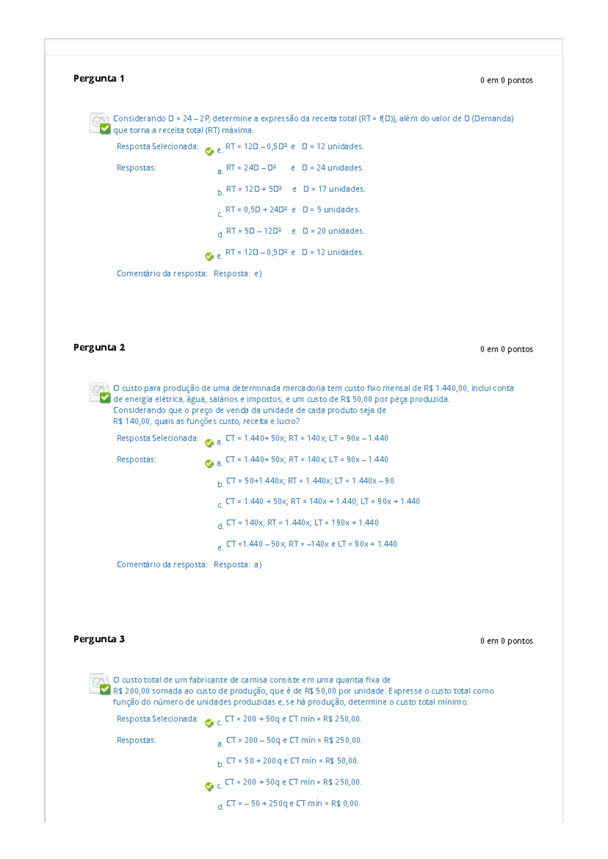 Atividade Teleaula I – Matematica Aplicada - Completo - Pergunta 1 ... Atividade Teleaula I – Matematica Aplicada - Completo - Pergunta 1 ...